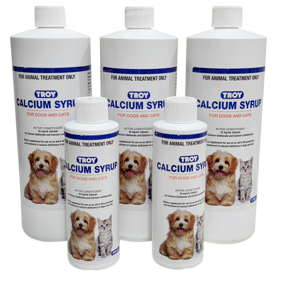 Troy Calcium Syrup 250mL or 1 Litre for Pets | Oz Fur Kids