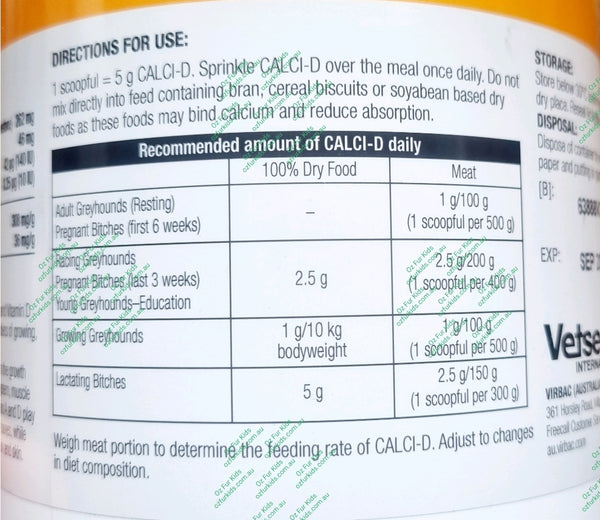 Calci-D Powder 850gm – Oz Fur Kids Whelping Supplies